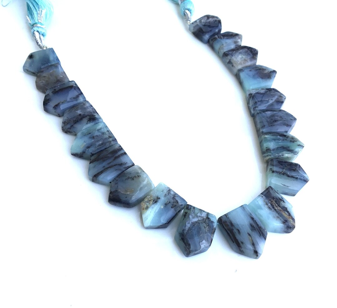 Peruvian Blue Opal Fancy Pentagon Beads Natural Gemstone for Jewelry - Etsy