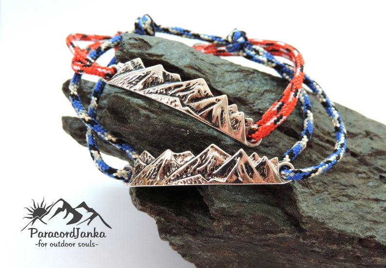 Couple Mountain Bracelets, Climbing Jewelry, Gift for Mountain Lover - Etsy