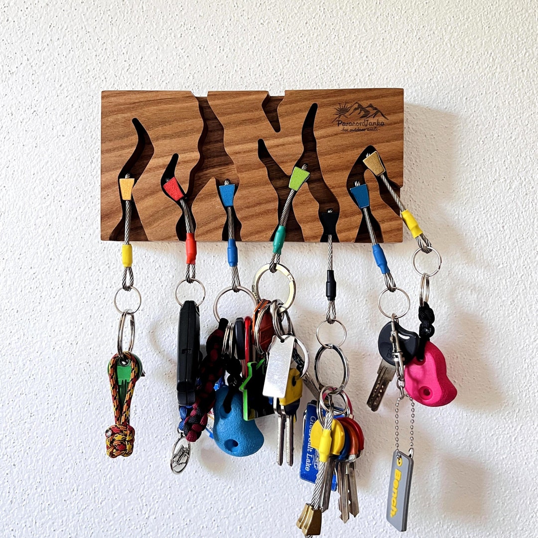 Big Elm Wood Climbing Key Holder for Climbers Gift - Etsy
