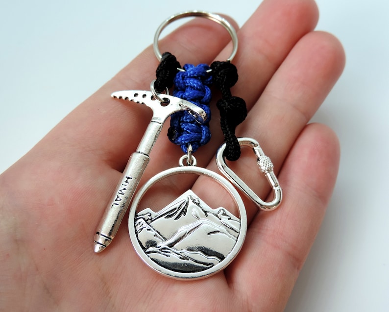 Hiking Keychain Gift for Mountain Lovers Climbing Jewelry | Etsy