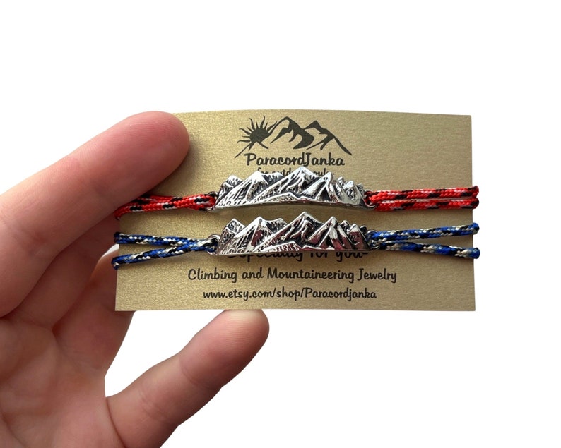 Couple Mountain Bracelets, Climbing Jewelry, Gift for Mountain Lover - Etsy