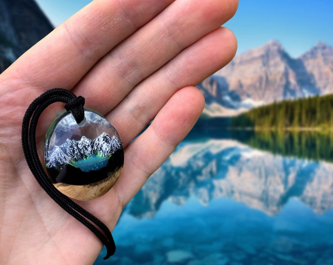 The Mountain Necklace. Sunset. Outdoor Jewelry. Silver and 14k Yellow ...