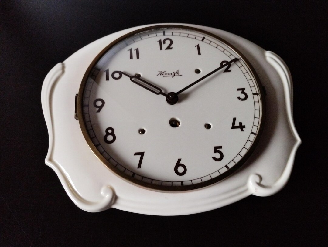 VINTAGE KITCHEN CLOCK / German Kitchen Clock/ White Clock - Etsy