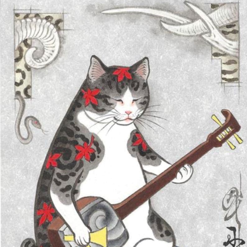 Japanese Cat Poster. Monmon Cats. Japanese Cat Art Print. - Etsy UK