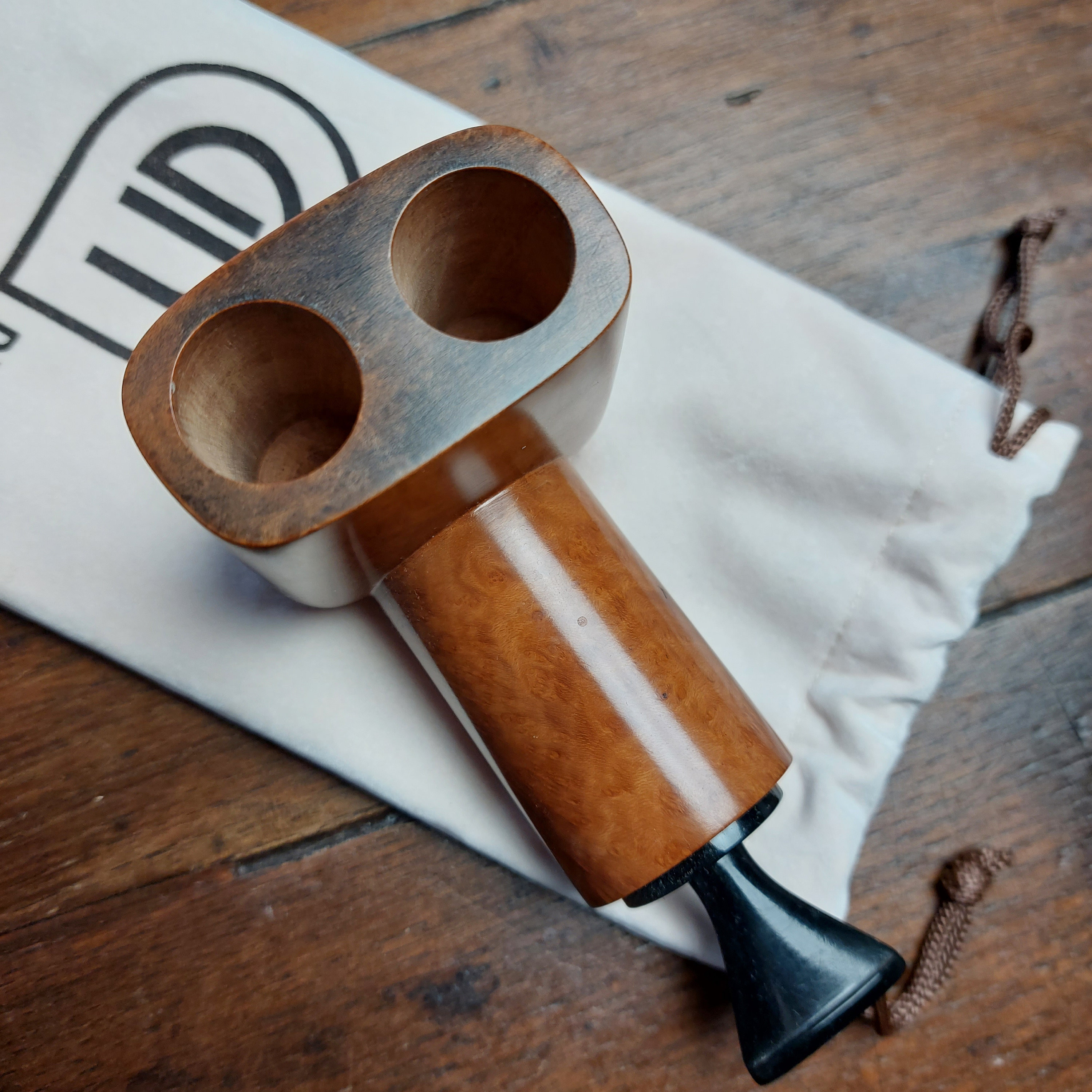 Reverse Calabash Pipe in Top Quality Heather Briar Handmade With Two ...