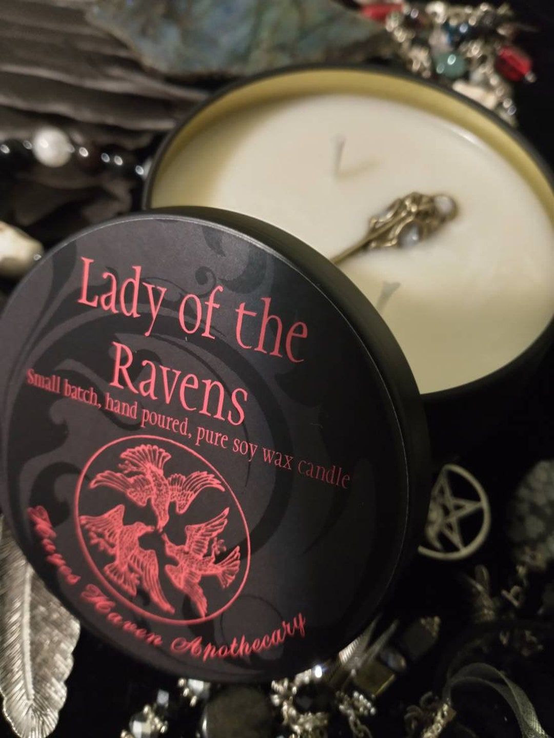 Lady of the Ravens Morrigan Ritual Candle Raven Magick Prophecy ...