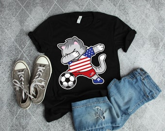 Cat and Soccer T Shirt - Etsy