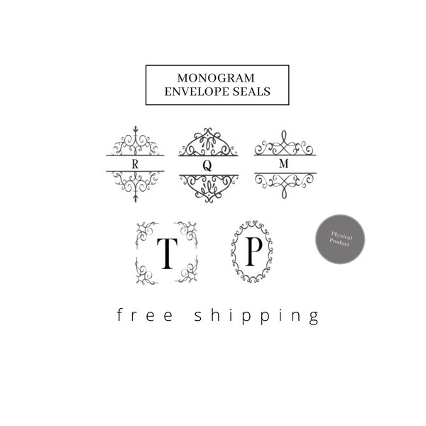 Monogram Envelope Stickers - Etsy