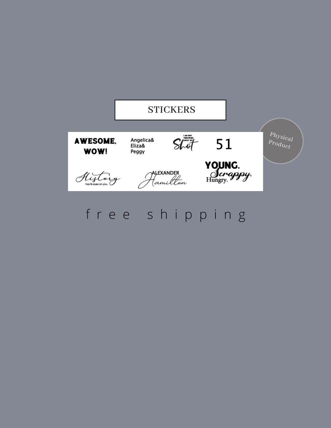 Hamilton Stickers Manuel Lin Miranda Alexander Hamilton Aaron Burr ...