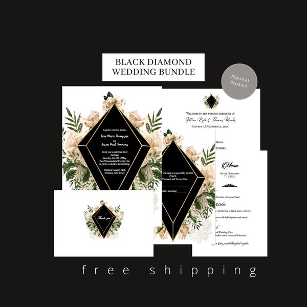 Diamond Wedding Invitations - Etsy