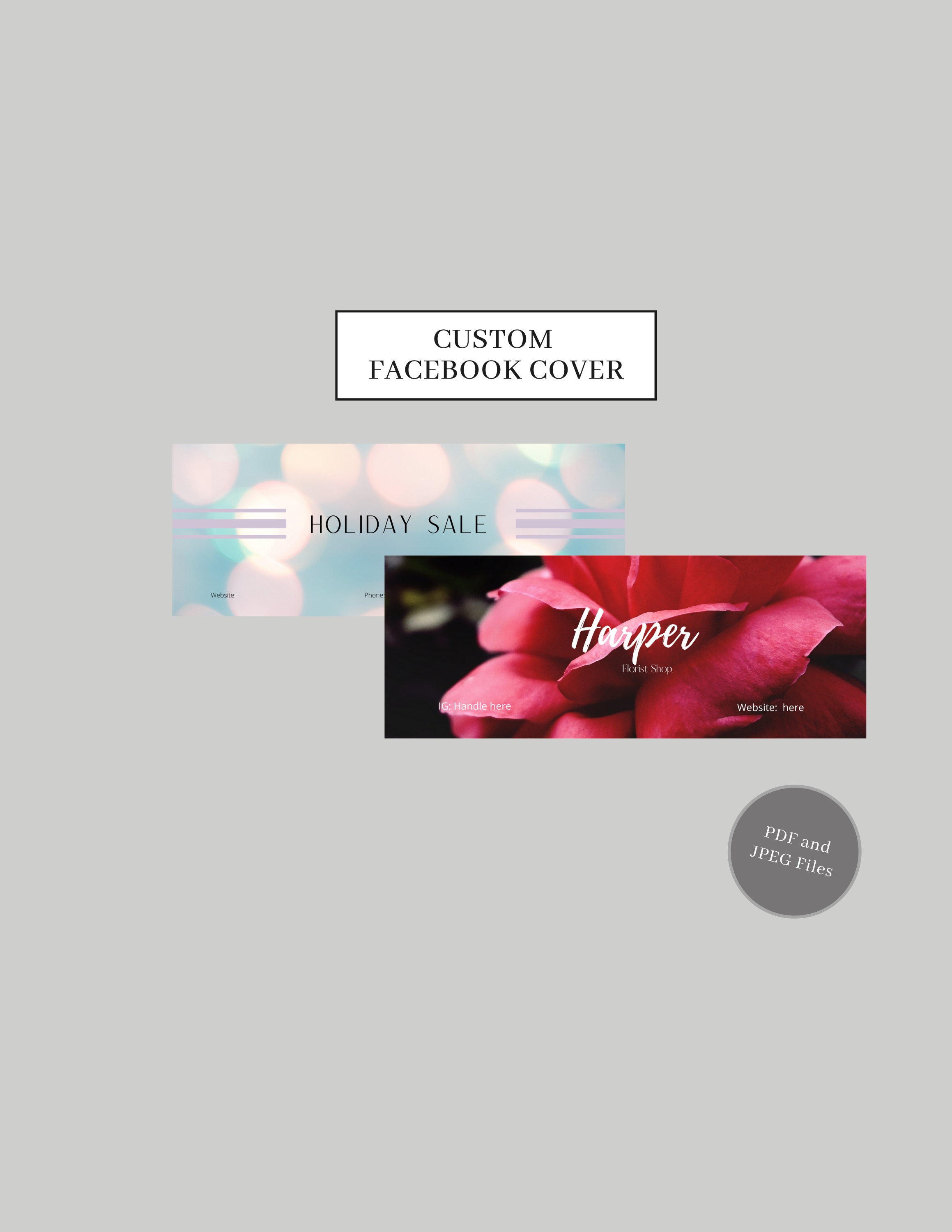 Custom Facebook Banner Customizable for Personal Use, Sale, Promotion ...