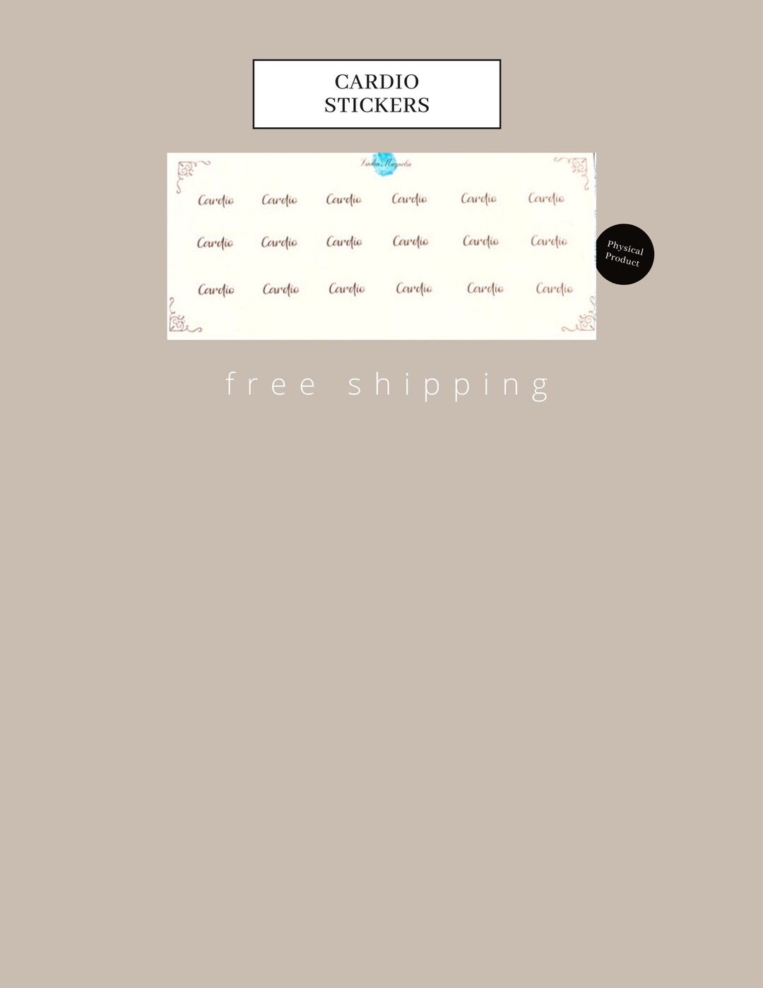 Cardio Stickers Fitness Schedule Diary Planner Class Stretching ...