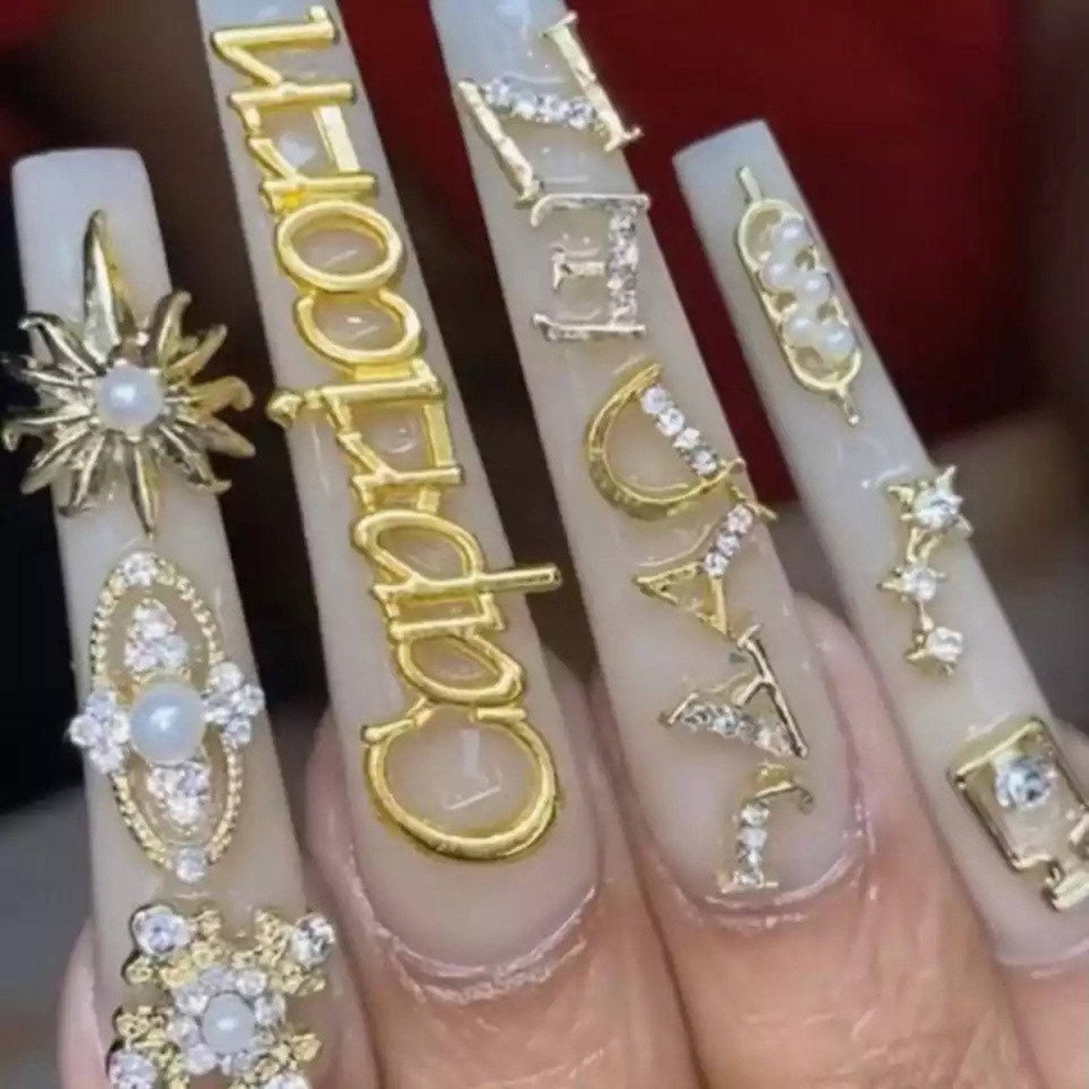 3D Star Sign Zodiac Nail Charm Star Sign Nail Art | Etsy