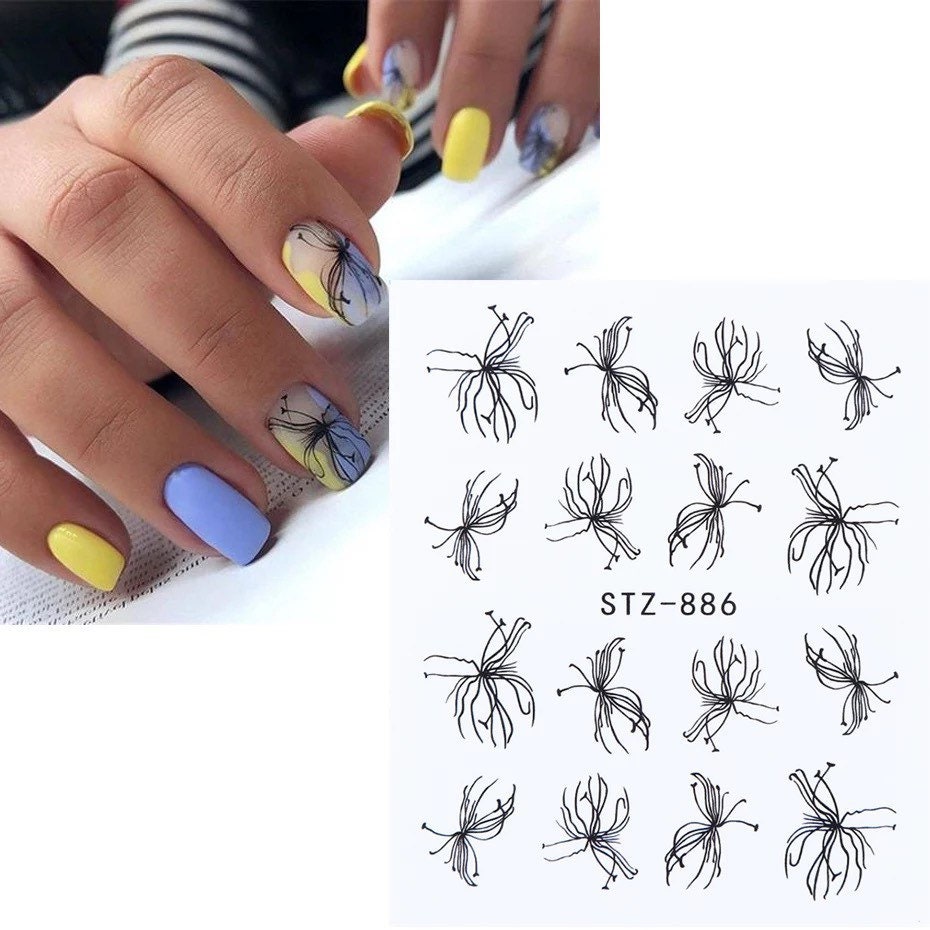 Water Transfer Nail Stickers Nail Decals Nail Decoration | Etsy