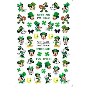 St Patrick’s Day, Four Leaf Clover, Horseshoe and Mickey and Minnie ...