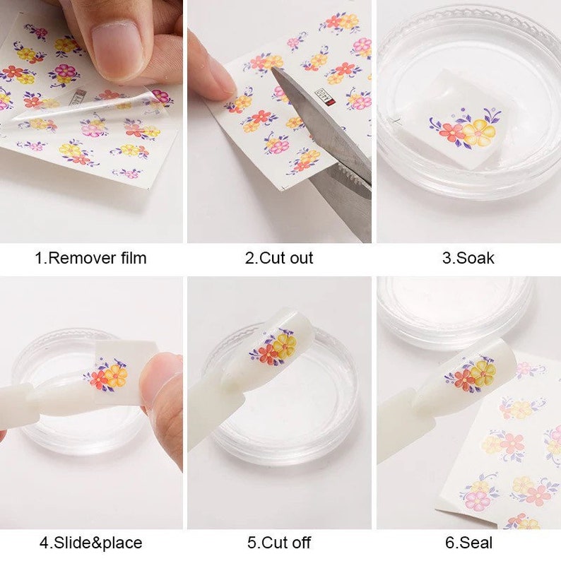 Water Transfer Nail Stickers, Nail Decals, Animal Design, Nail Art ...