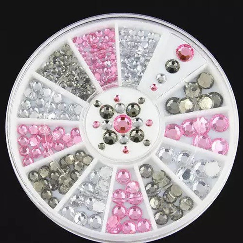 Rhinestone Wheel Nail Art Jewels Crystal Diamante Beads - Etsy