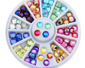 Rhinestone Wheel Nail Art Jewels Crystal Diamante Beads - Etsy