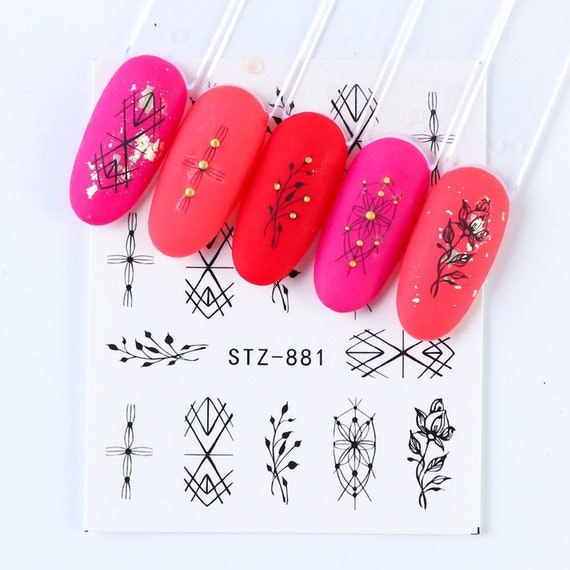 Water Transfer Nail Stickers Nail Decals Nail Decoration | Etsy