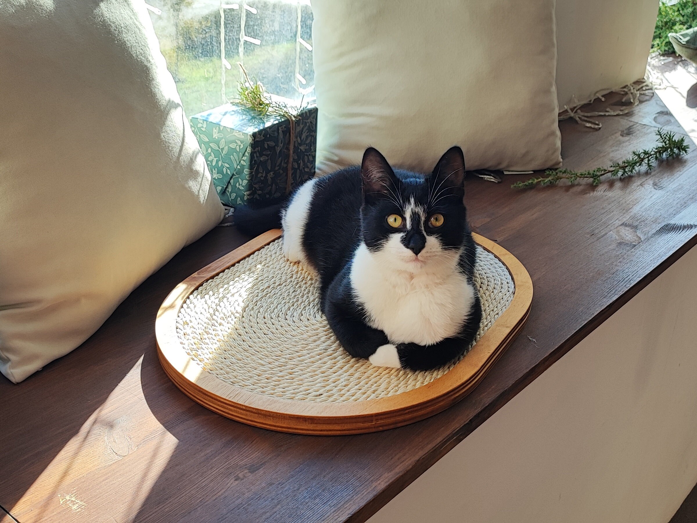 Handmade Cat Scratcher. Pet Furniture, Sisal Rope, Cat Scratching Pads ...