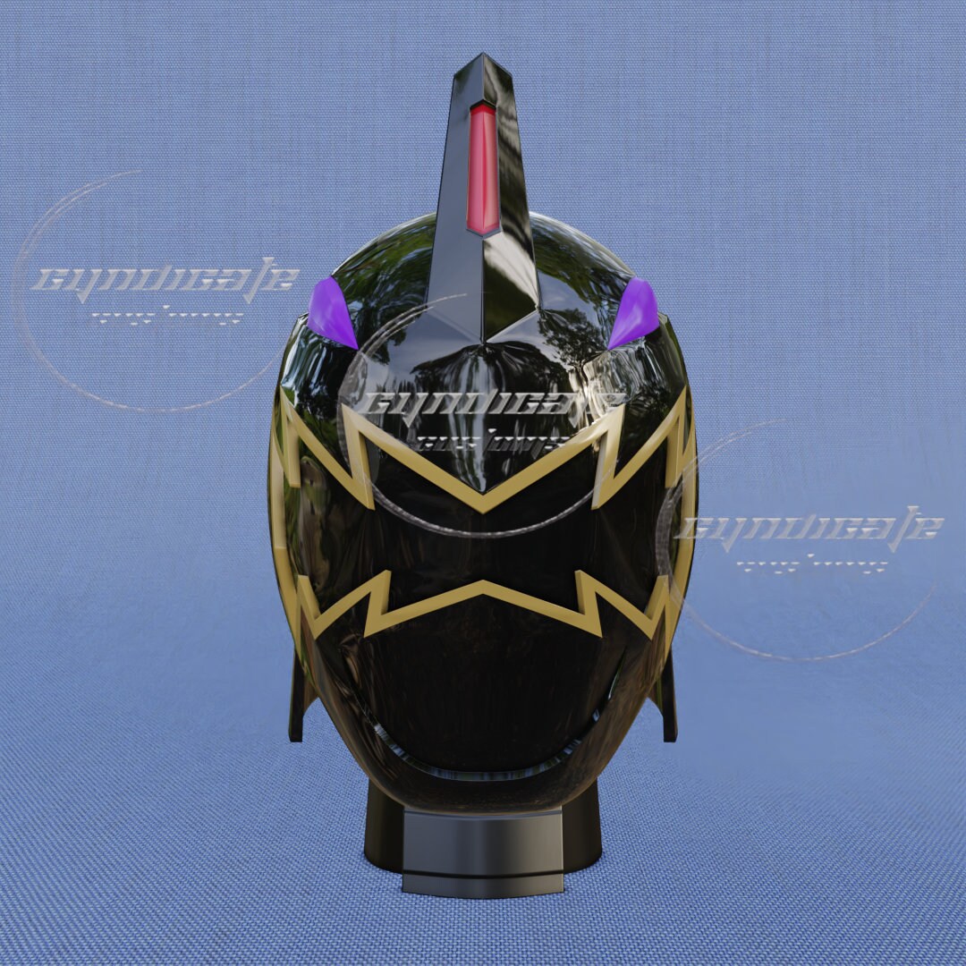Black Dino Thunder Ranger Helmet Digital 3D Model Ready for Download - Etsy