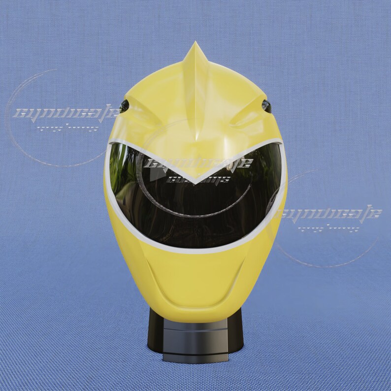 Yellow Dino Thunder Ranger Helmet Digital 3D Model Ready for Download ...