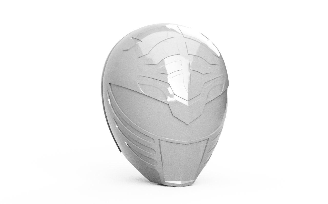 MMPR White Ranger Helmet 3D Printer File - Etsy