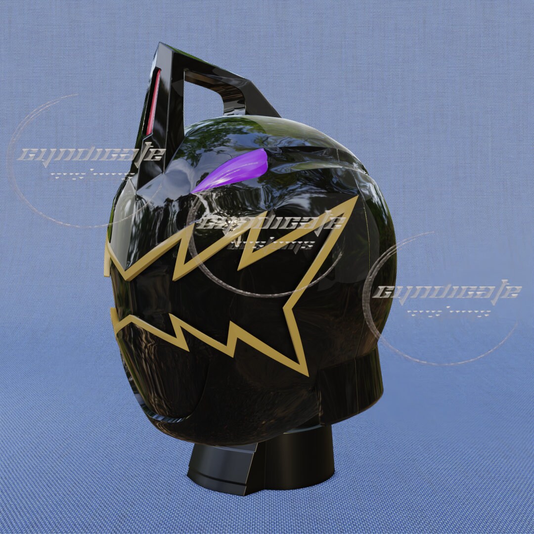 Black Dino Thunder Ranger Helmet Digital 3D Model Ready for Download - Etsy