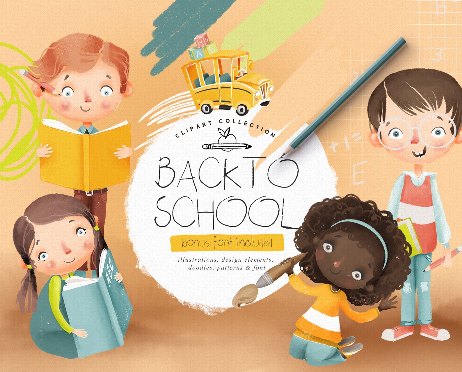 Back to School - School, Clipart, Boy, Girl, Cute, Clipart, Scrabooking ...