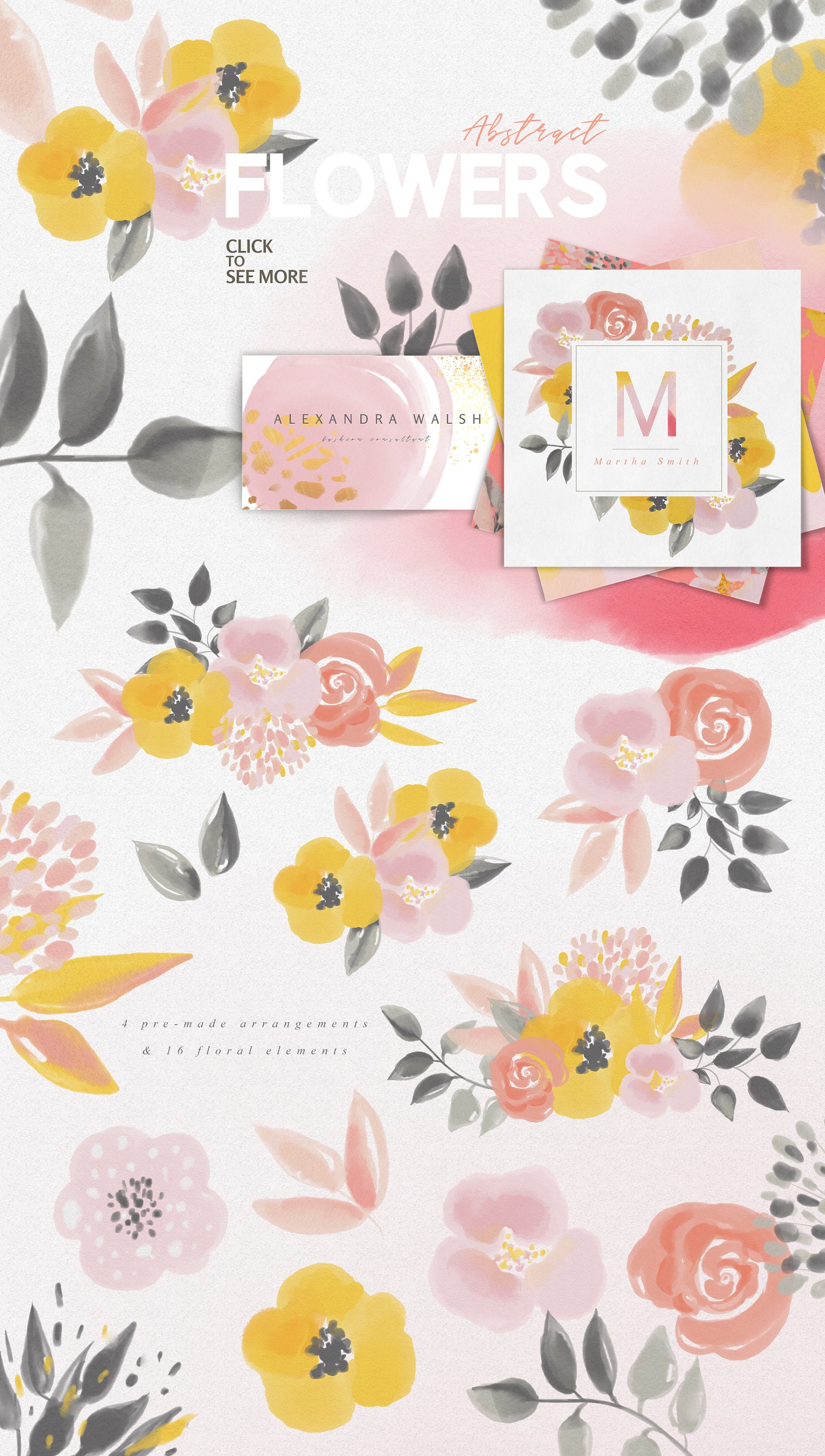 Colorful Mess & Gold Vol.2 Watercolor Stroke Gold | Etsy