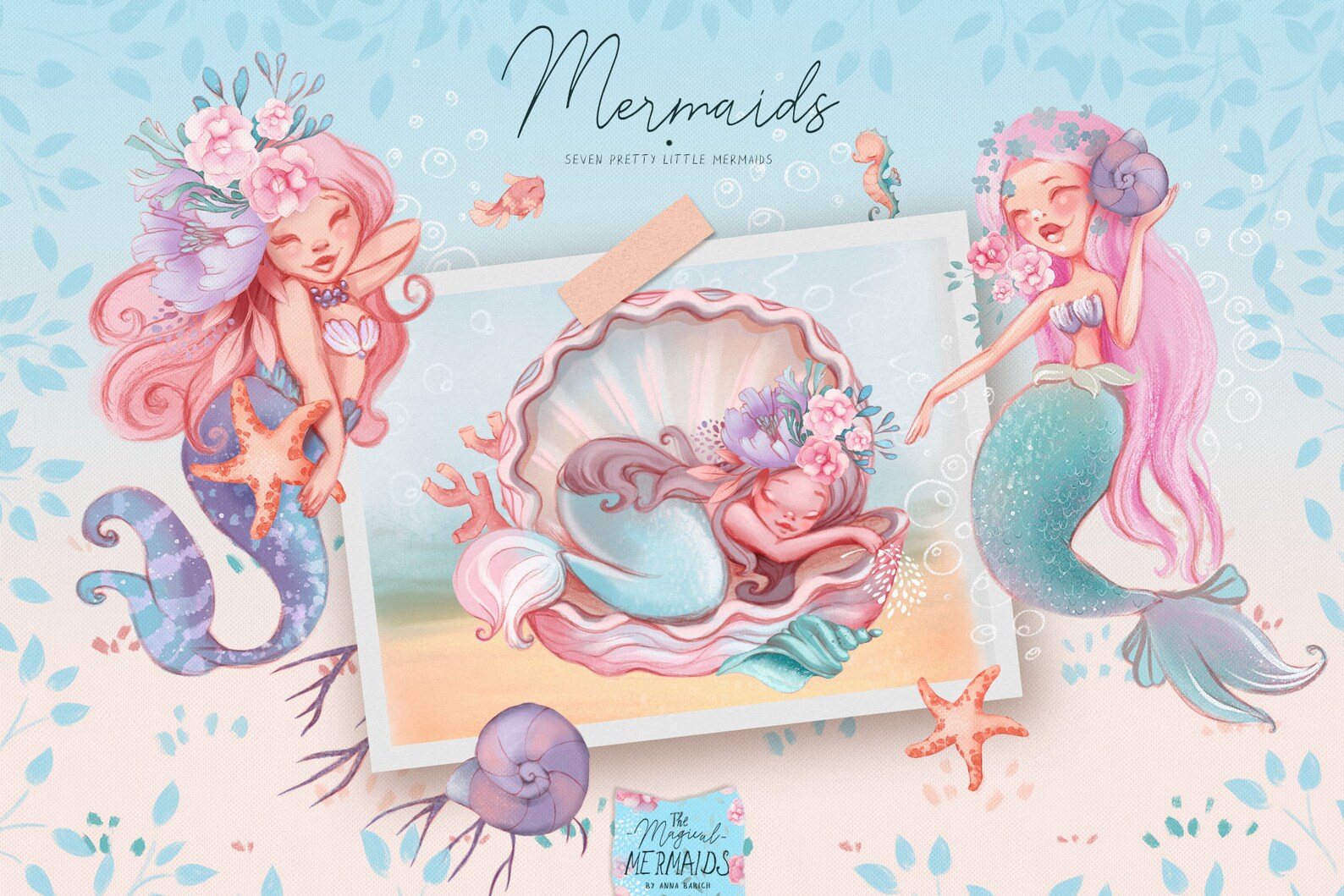 The Magical Mermaids Mermaid Cute Girl Fairy Fairytale | Etsy
