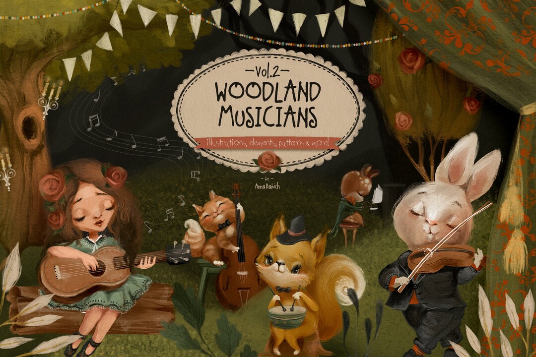Woodland Musicians Vol. 2 - Animals, Forest, Woodland, Music, Musician ...