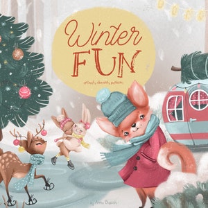 Winter Fun Winter, Christmas, Woodland Animals, Watercolor, Winter ...