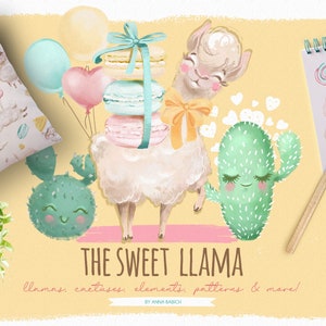 The Sweet Llama Llama Alpaca Cute Sweets Macaron Cake - Etsy