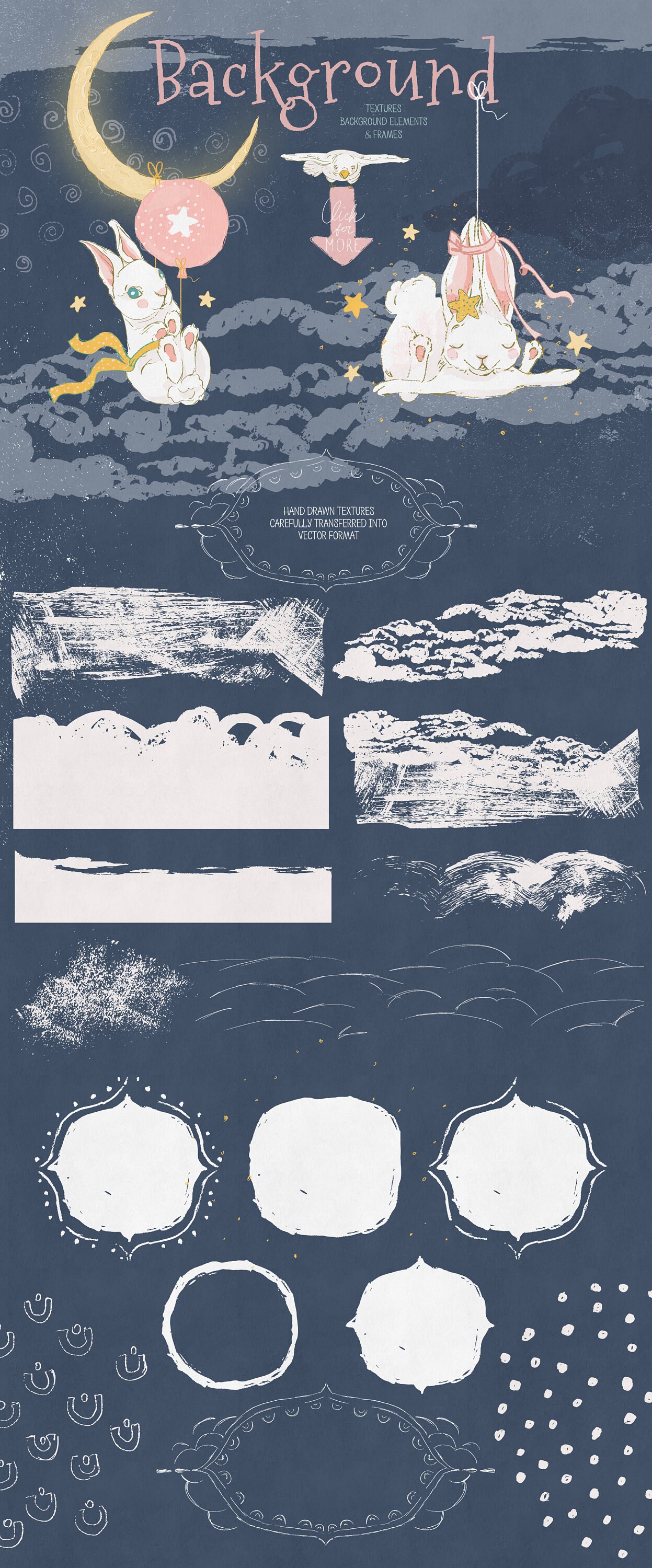 Sky Adventures Bunny Digital Clipart Bunny Cute Easter - Etsy