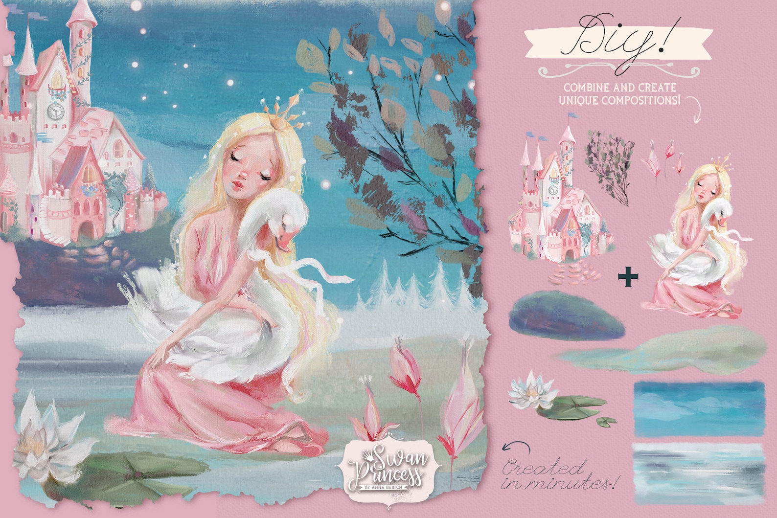 Swan Princess Create Your Own Tale - Swan, Princess, Baby, Queen ...