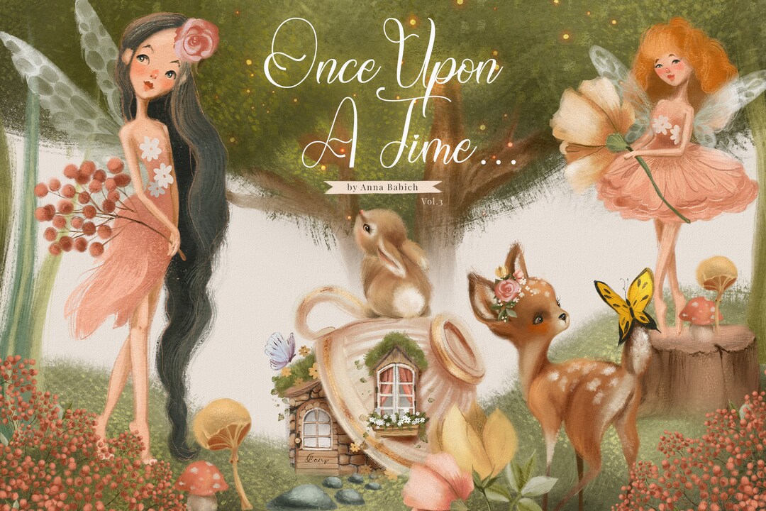 Once Upon A Time Vol.3 - Woodland, Animal, Fairy, Cute, Clipart ...