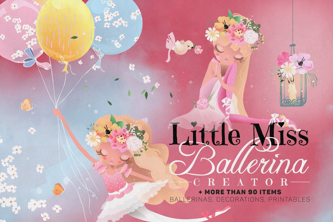 Little Miss Ballerina Creator - Ballerina, Ballet, Cute, Girl, Floral ...