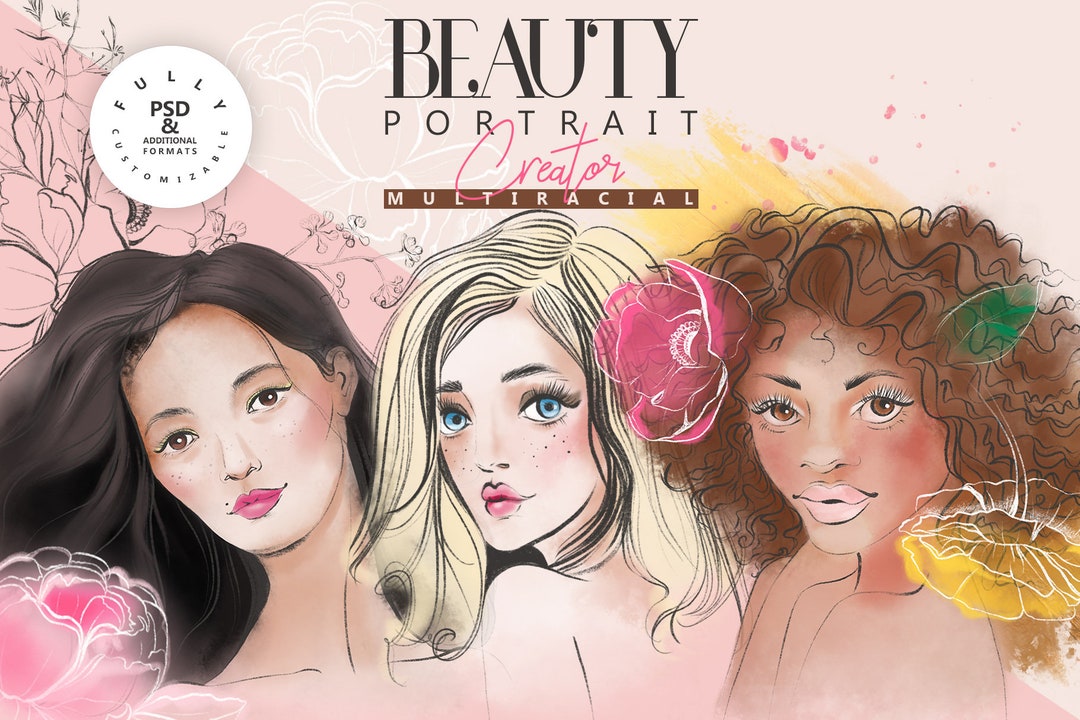 Beauty Portrait Creator Fully Customizable Fashion Portraits Girl ...