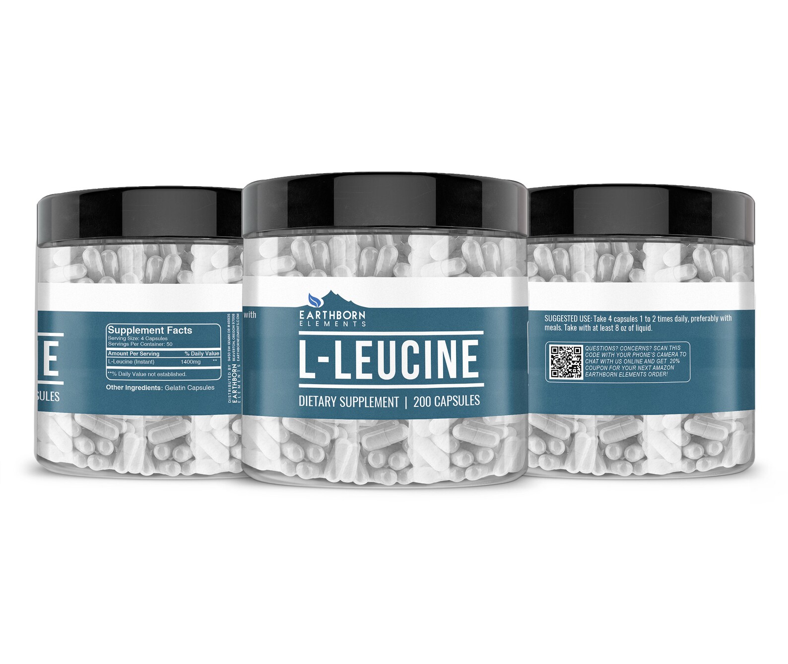 L-leucine 200 Capsules 1400 Mg/serving | Etsy