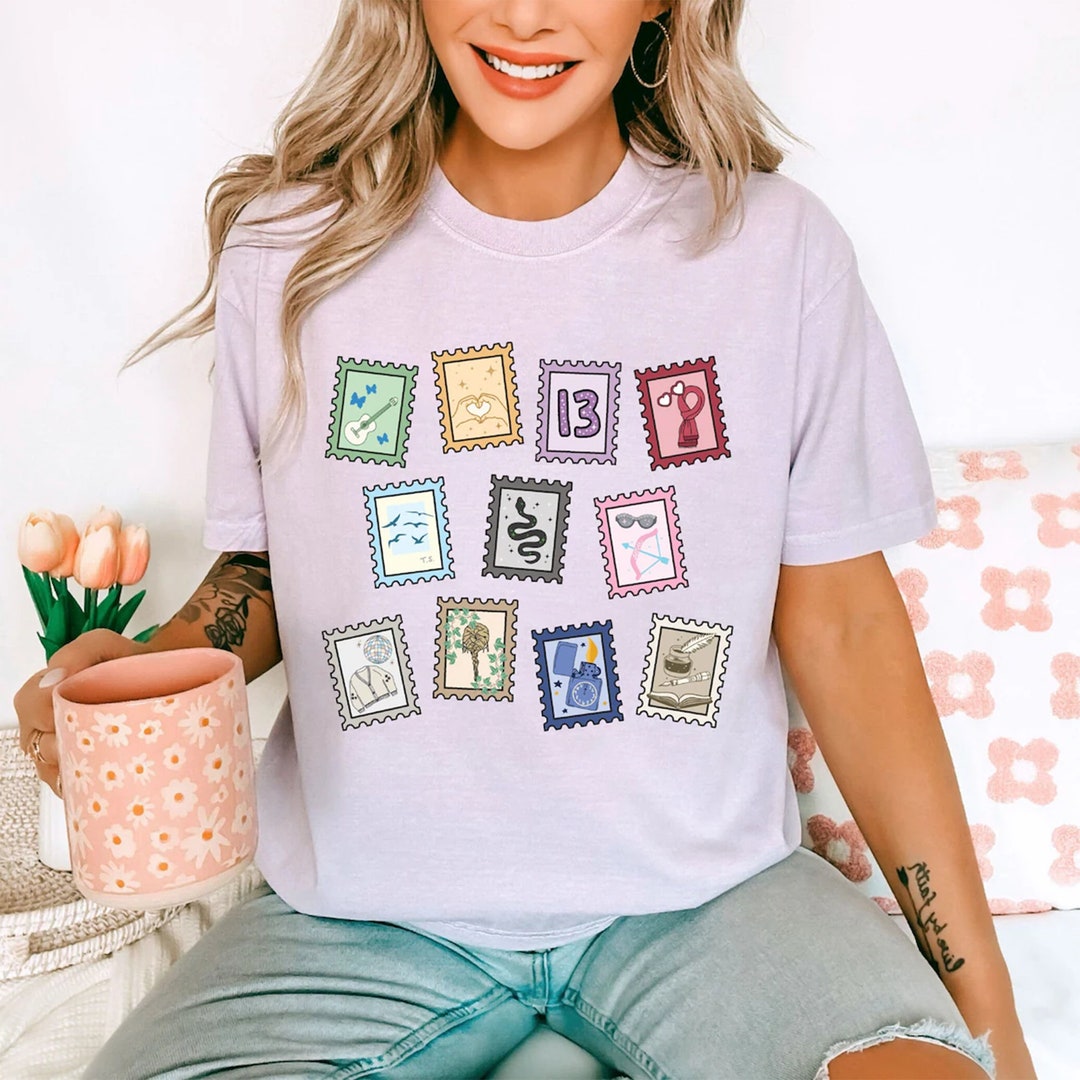 Comfort Colors® Swiftie Shirt, Album Stamps Shirt, Taylor's Album ...