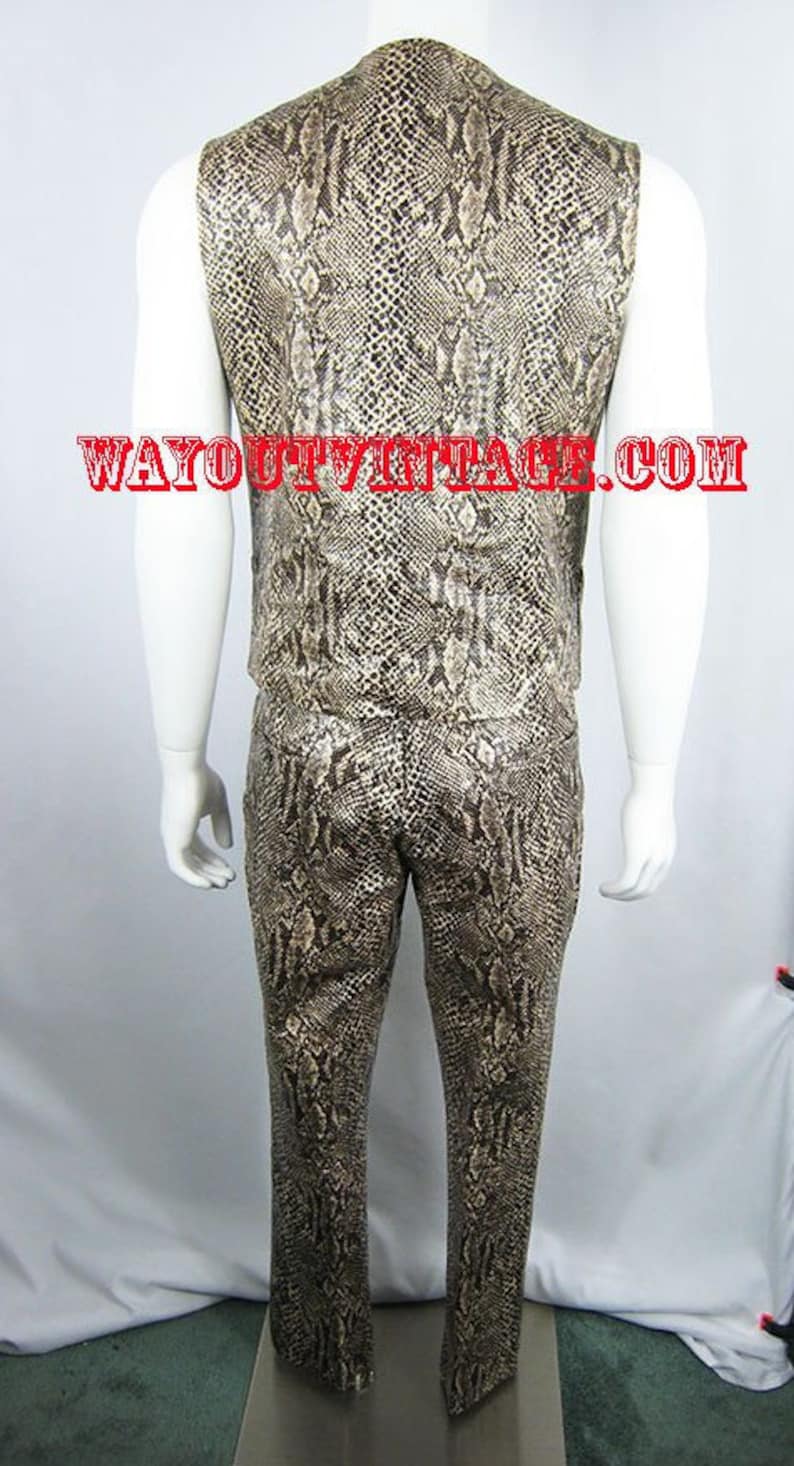 1960's Men Vinyl Faux Python Snake Skin 2 Pc. Buckle Suit Dandy Mod ...