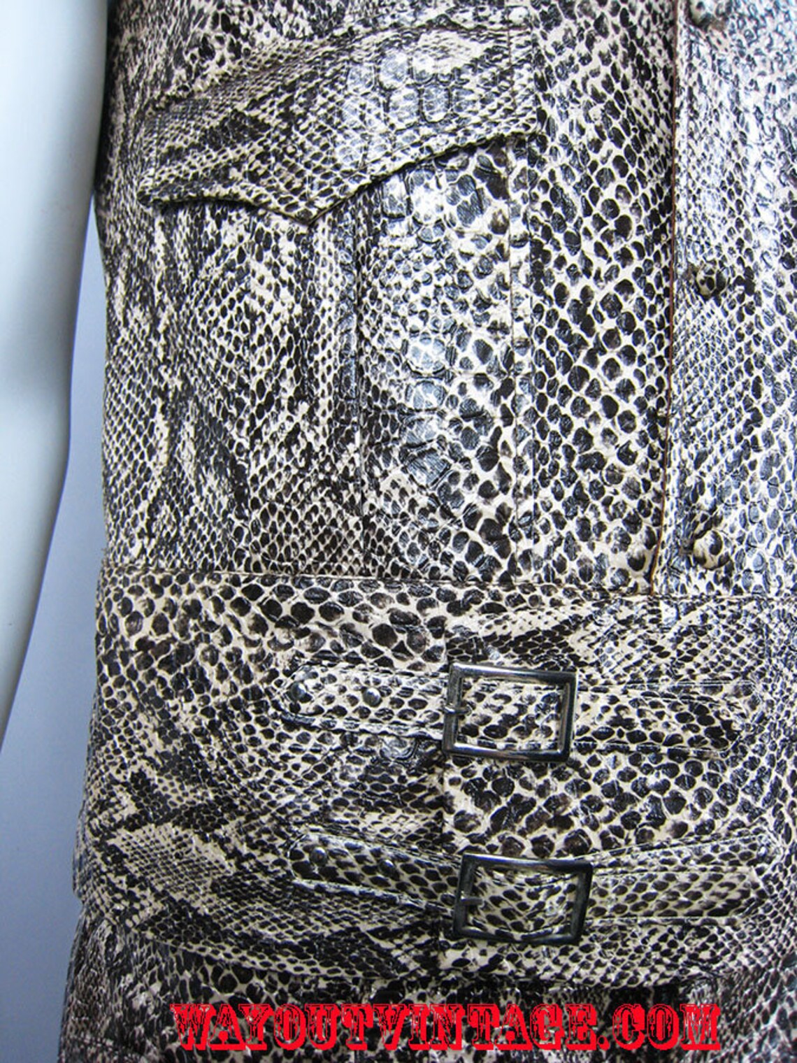 1960's Men Vinyl Faux Python Snake Skin 2 Pc. Buckle Suit - Etsy