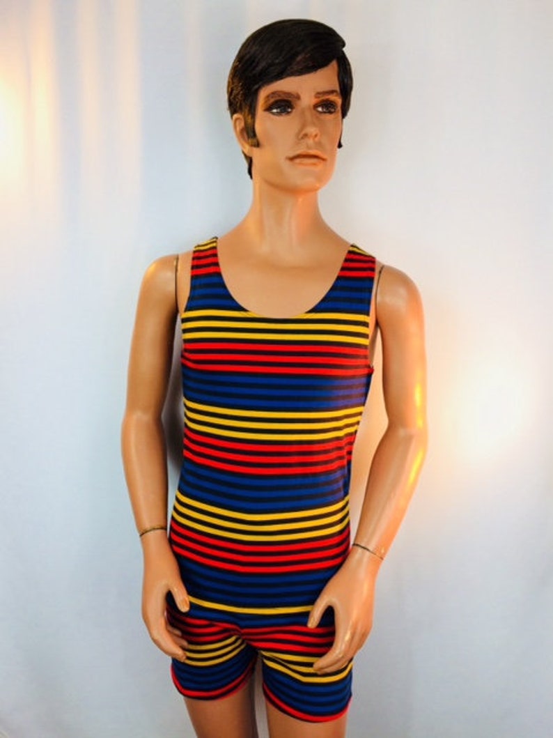 1960s, 1920s Style Mod Mens 2 Pc Catalina Martin Bathing Swimsuit Rudi ...