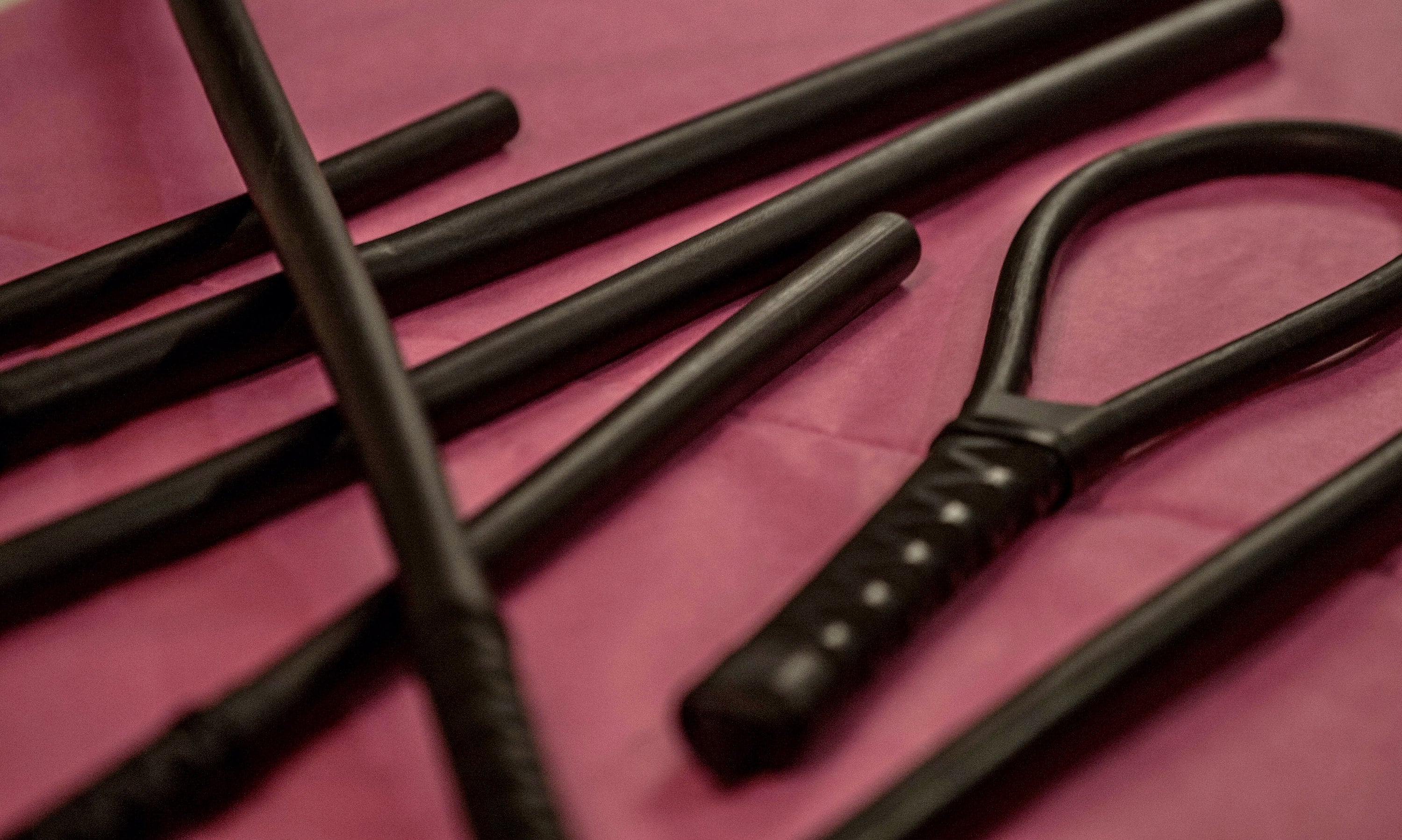 Black Rubber Coated Rattan Loop for "otk" Punishments - Etsy