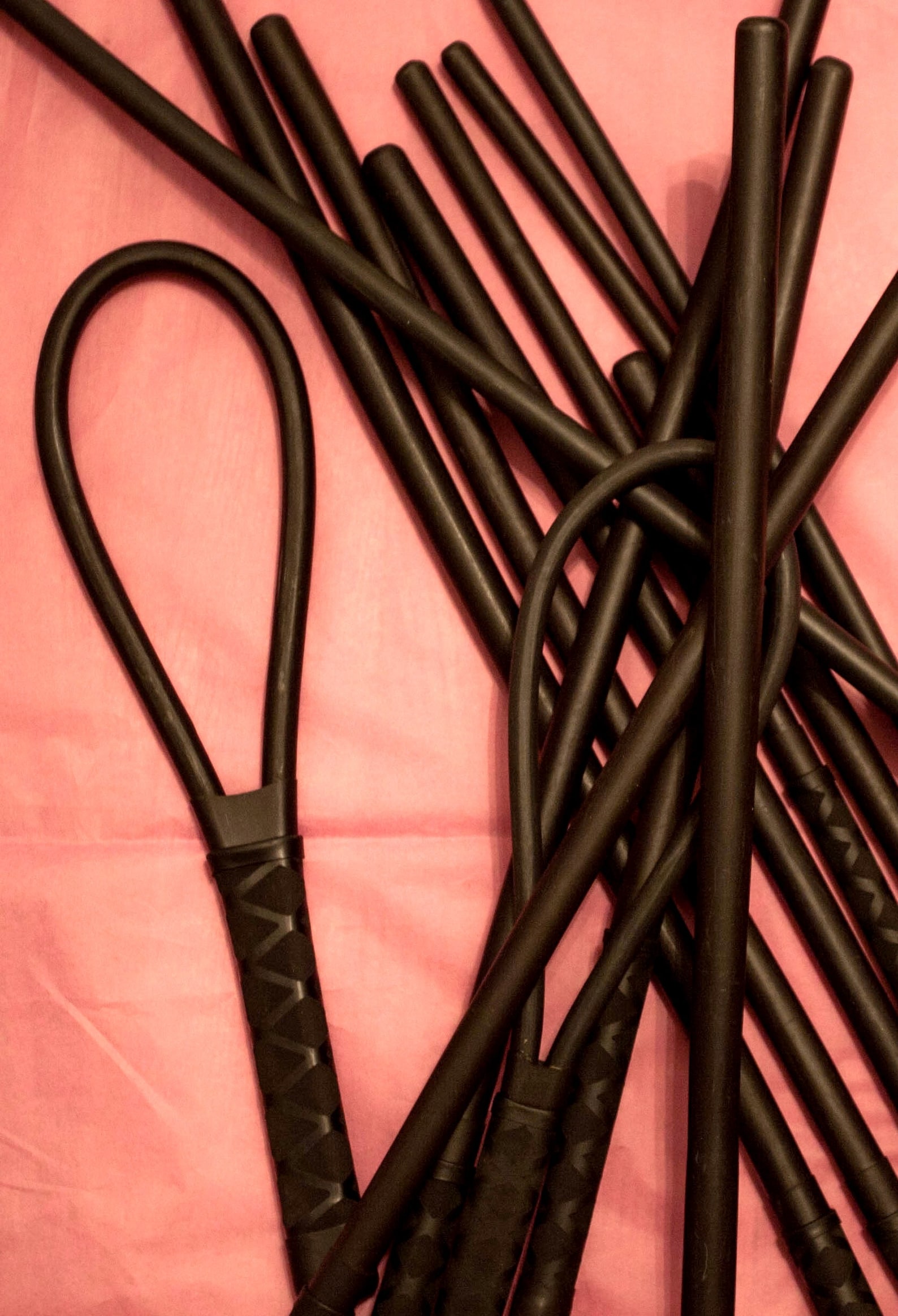 Black Rubber Coated Rattan Loop for "otk" Punishments - Etsy