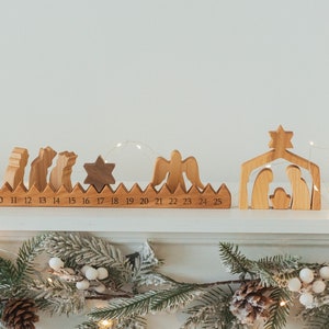 Wooden Advent Calendar Christmas Gift Nativity Set | Etsy