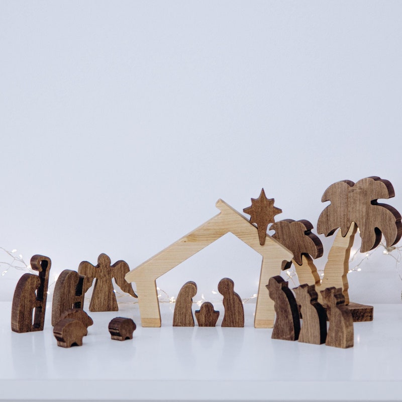 Wooden Manger Scène Puzzle - Etsy