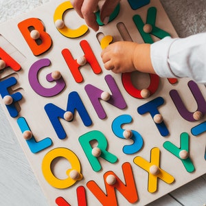 Rainbow Alphabet Montessori Toy | Etsy