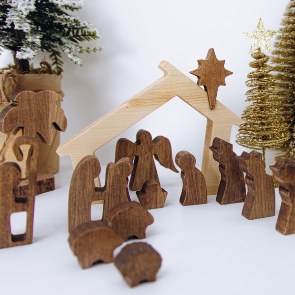 Wooden Nativity - Etsy